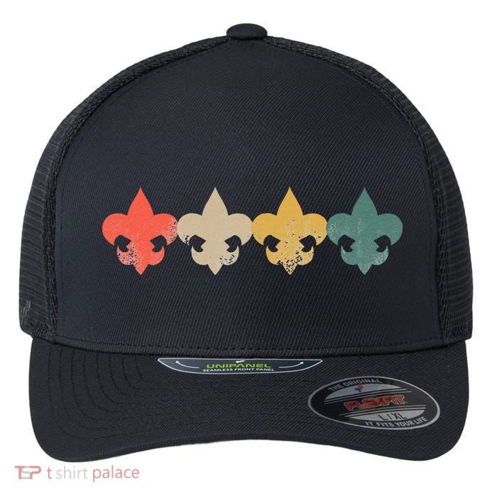 Retro Vintage Scout Scouts Flexfit Unipanel Trucker Cap | TShirtPalace