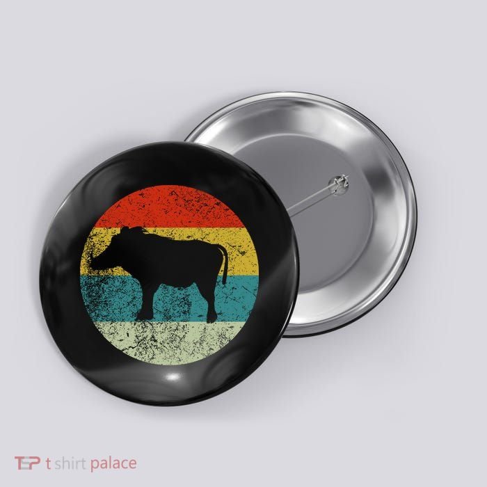 Retro Vintage Warthog Button | TShirtPalace