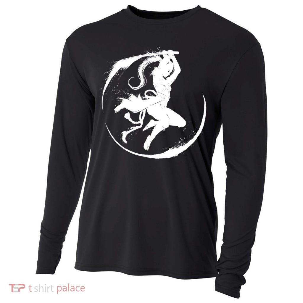 Samurai Lady Katana Slashing Circle Cooling Performance Long Sleeve ...