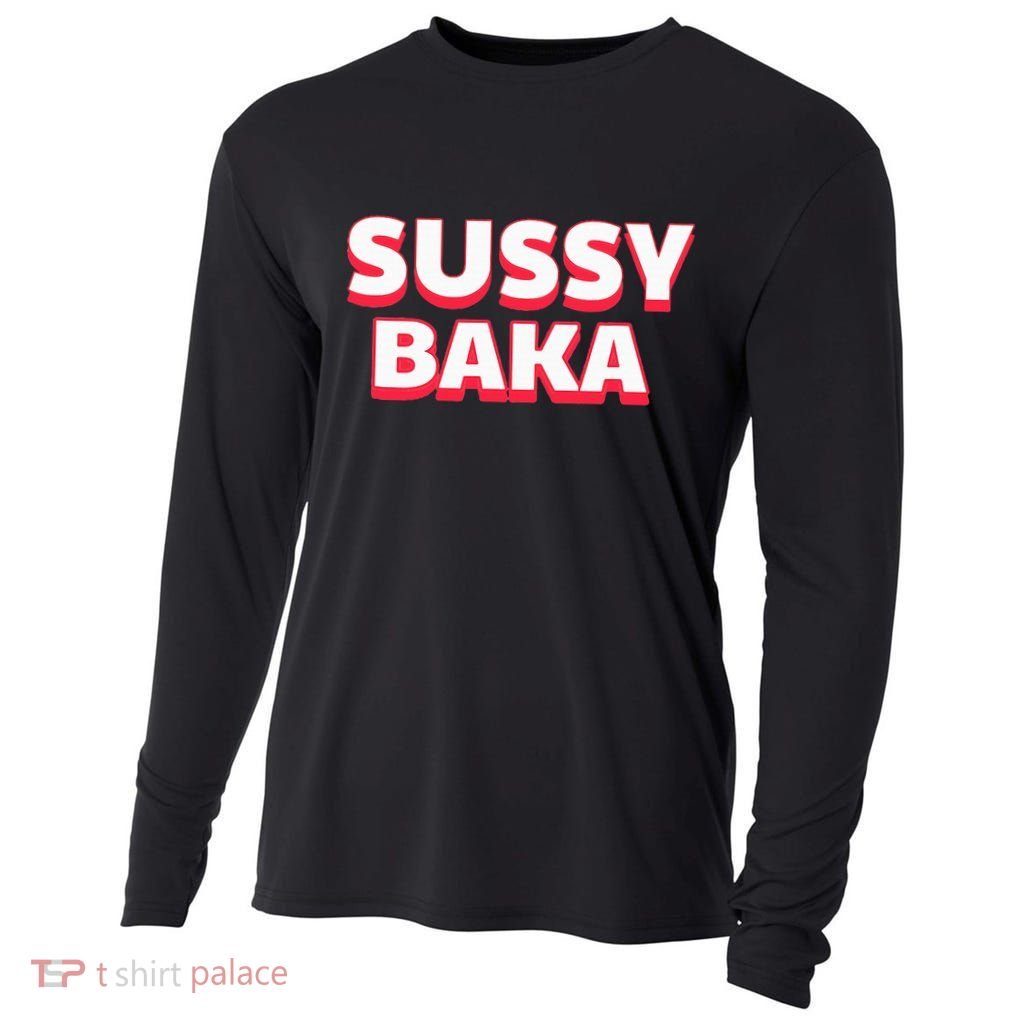 Sussy Baka Funny Sus Meme Cooling Performance Long Sleeve Crew ...