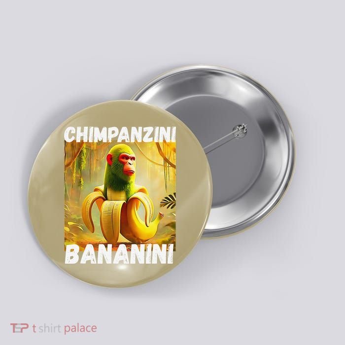 Shimpanzini Bananini Italian Brainrot Chimpanzee And Banana Button ...