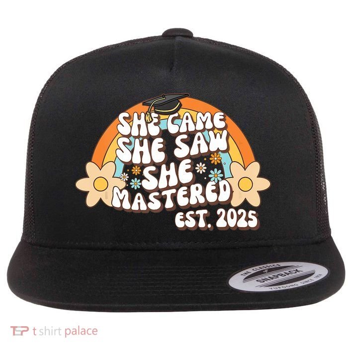 She Came She Saw She Mastered Master's Degree 2025 Graduate Flat Bill ...