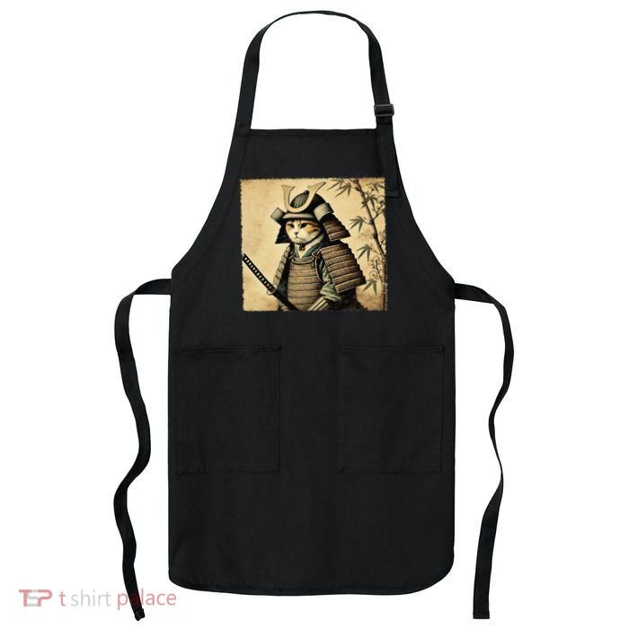 Samurai Cat Warrior Vintage Japanese Art Samurai Armor Full-Length ...