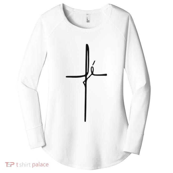 Simple Faith Cross In Portuguese Camiseta Fe Women's Perfect Tri Tunic ...