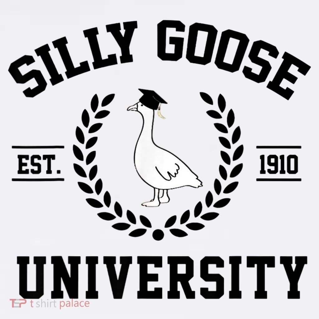 Silly Goose University Silly Goose Funny Meme School Bird Polo ...