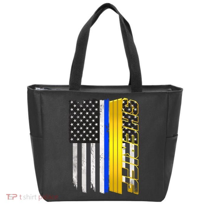 Sheriff Blue Thin Line Police Flag Bag | TShirtPalace