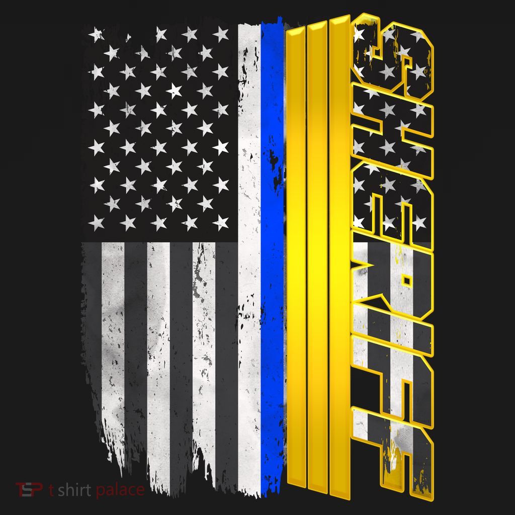 Sheriff Blue Thin Line Police Flag Bag | TShirtPalace