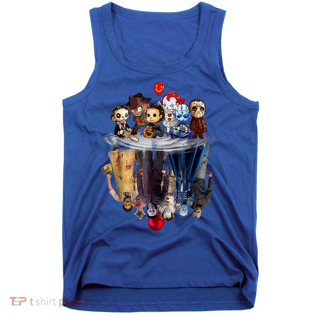 Scary Horror Movies Chibi Character Water Reflection Tank Top ...