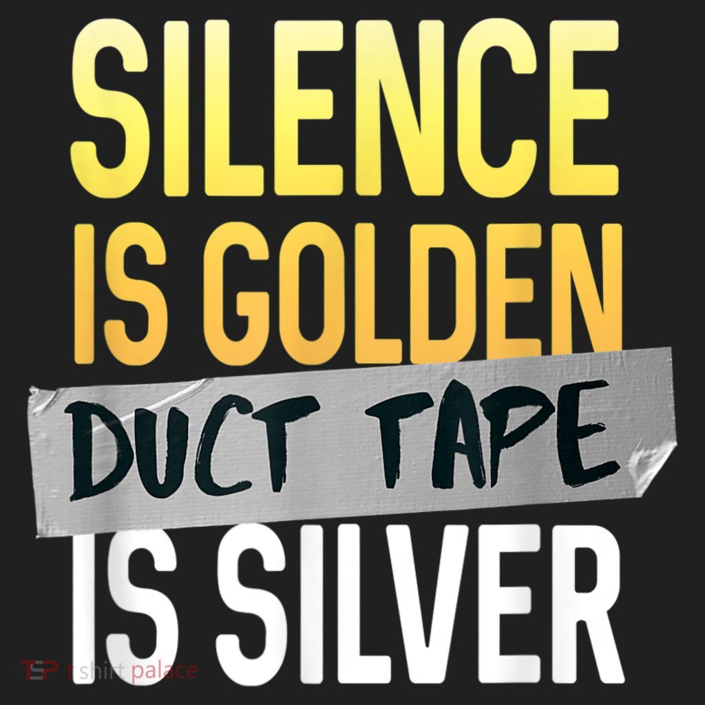 Silence Is Golden Duct Tape Is Silver Funny Sarcasm Crop Fleece Hoodie ...