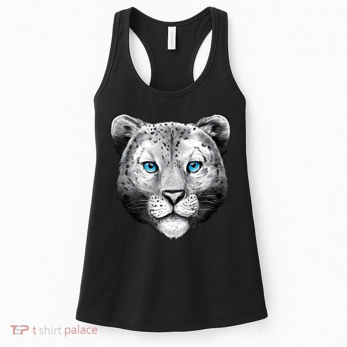 Snow Leopard Women's Racerback Tank | TShirtPalace