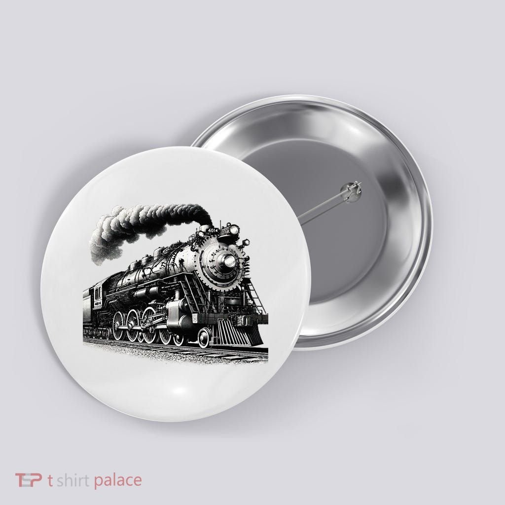 Steam Locomotive Train 4014 Vintage Railroad Big Engine Button ...