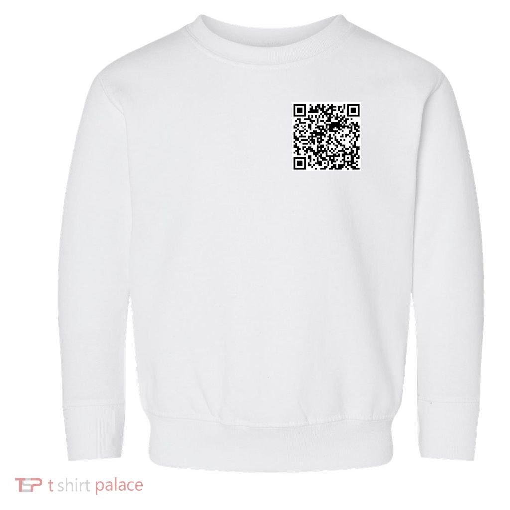 Scan Me QR Code Jesus Loves You Funny Christian Toddler Sweatshirt ...