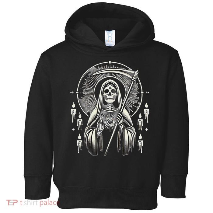 Santa Muerte Sacred Art – Mystical Skeleton With Scythe Toddler Hoodie ...