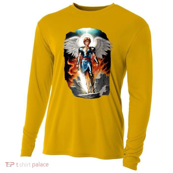 Saint Michael The Archangel Cooling Performance Long Sleeve Crew ...