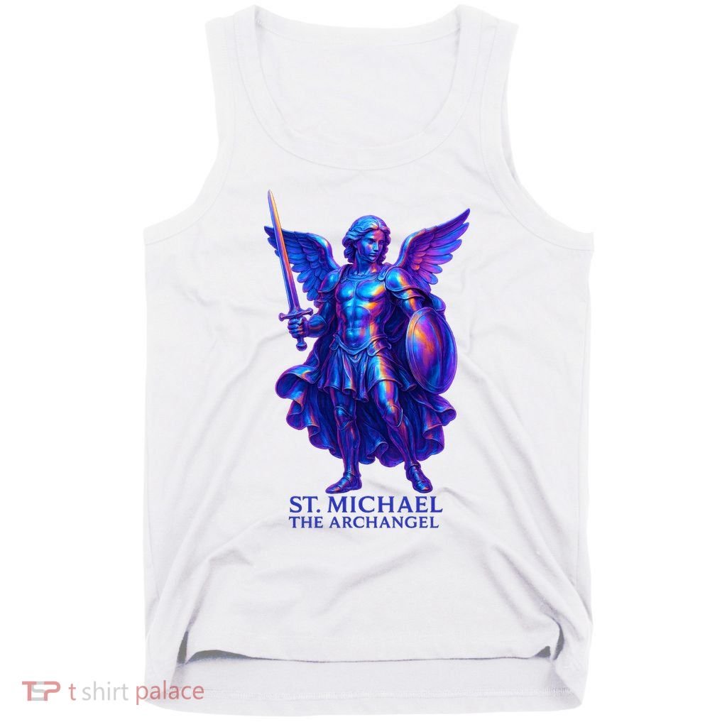 St. Michael The Archangel Iridescent 3d Art Tank Top | TShirtPalace