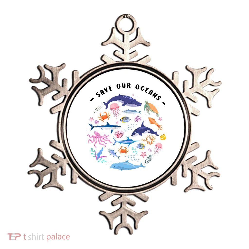 Save Our Oceans Seas, Sea Creatures, Sea Animals Protect Ornament ...