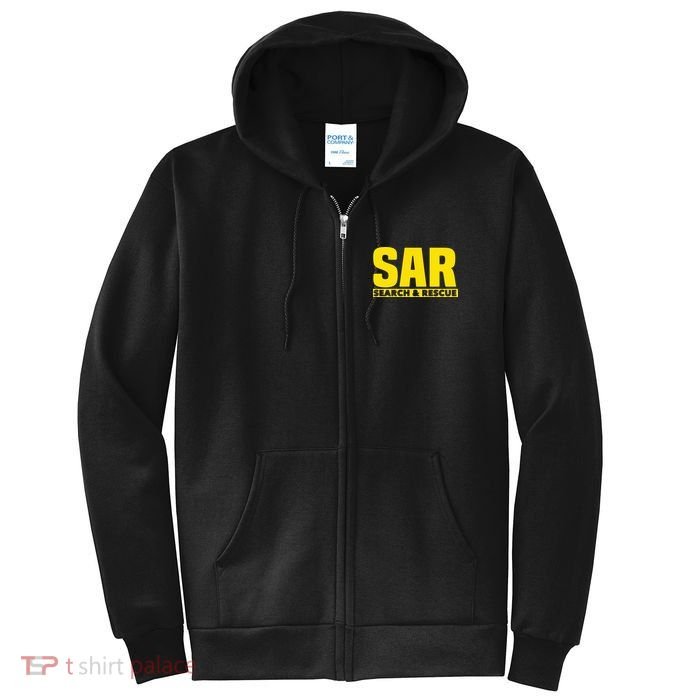 Search Rescue Crew SAR Emergency Response Team Full Zip Hoodie ...