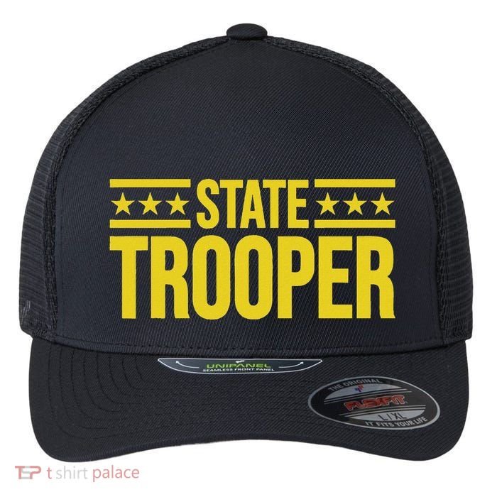 State Trooper Police Uniform Costume Flexfit Unipanel Trucker Cap ...