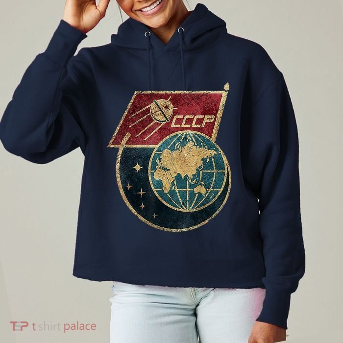Soviet Union Russia CCCP Global Ladies Heavyweight Boxy Pullover Hoodie ...