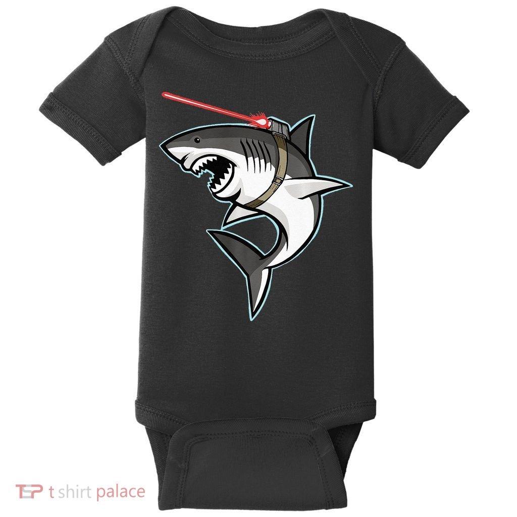 Shark with Laser Beam Premium Baby Bodysuit