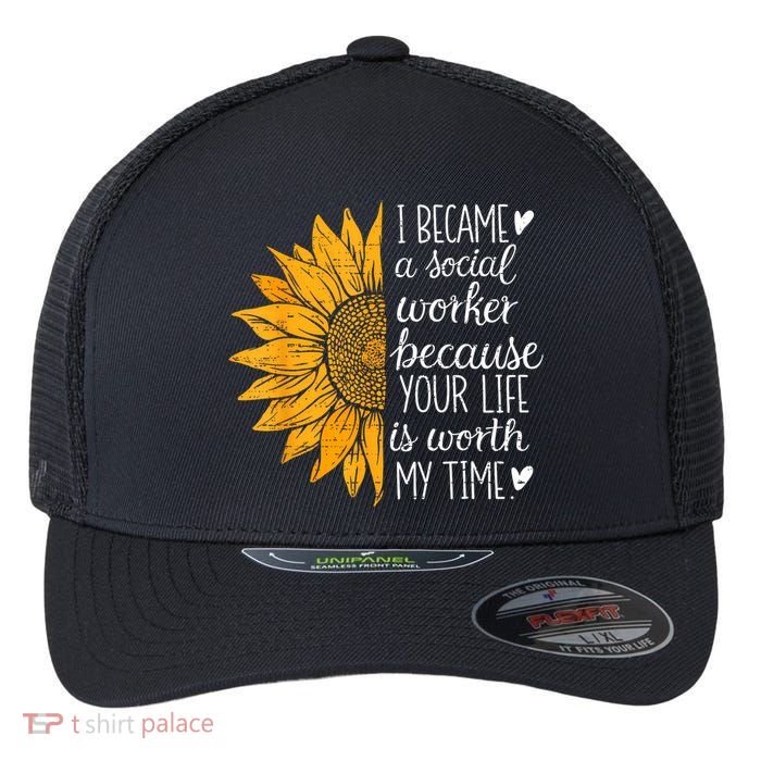Social Worker Sunflower Caseworker Social Work Month Flexfit Unipanel ...