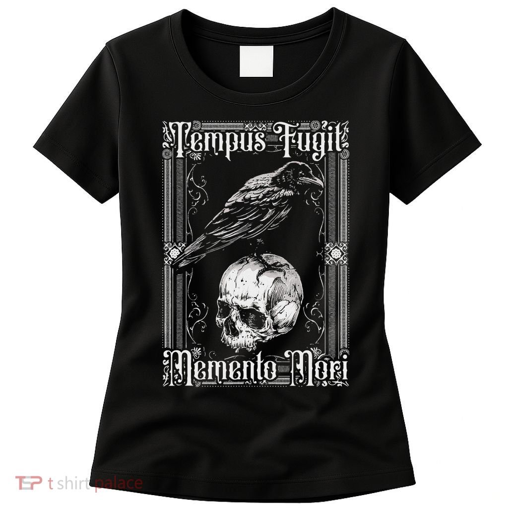 Tempus Fugit Memento Mori Latin Saying Women's T-Shirt | TShirtPalace