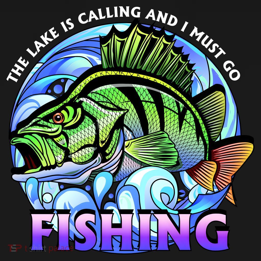 The Lake Is Calling And I Must Go Fishing Button | TShirtPalace