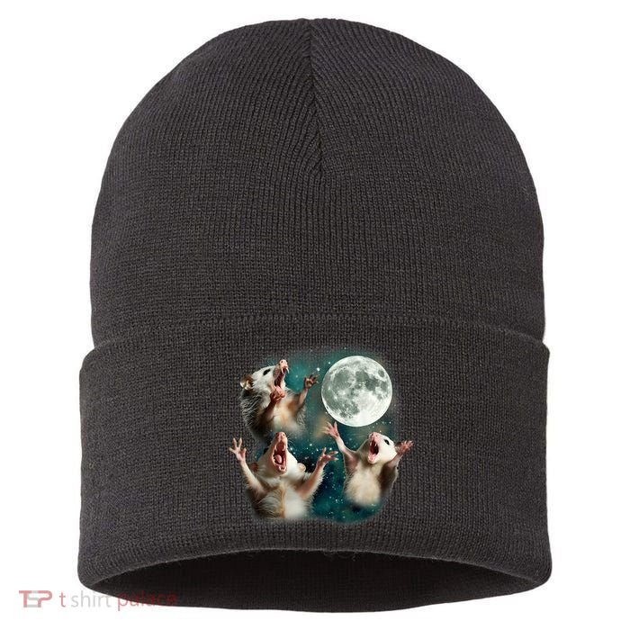 Three Possum Moon | 3 Opossum Funny Weird Cursed Meme Sustainable Knit ...