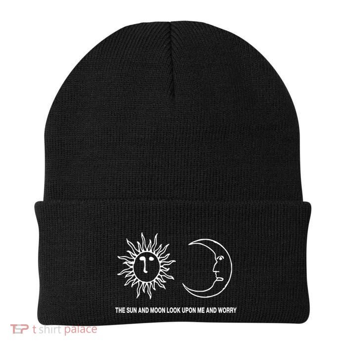 The Sun And Moon Look Upon Me And Worry Beanie | TShirtPalace