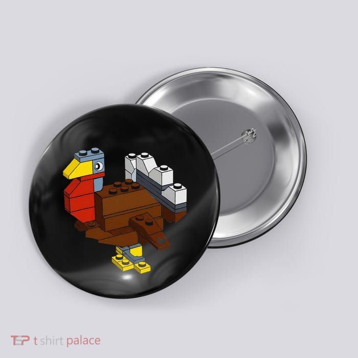 Turkey Thanksgiving Block Brick Building Master Builder Button ...