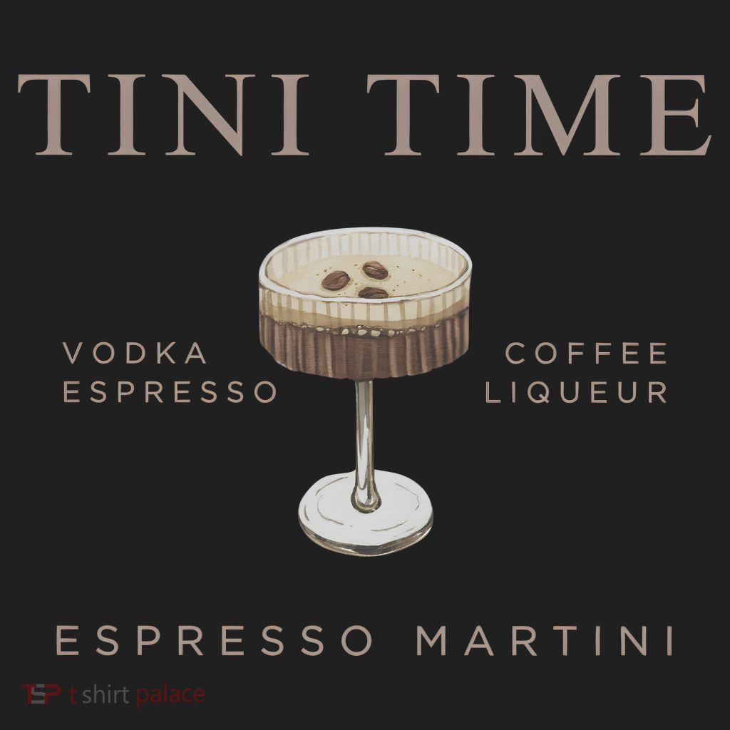 Tini Time Vodka Espresso Coffee Liqueur Espresso Martini Hat | TShirtPalace