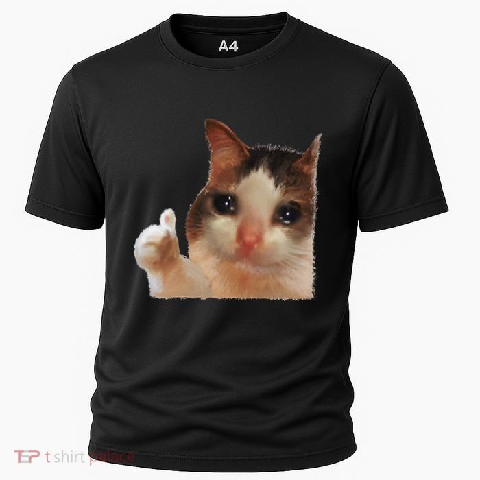 Thumbs Up Crying Cat Meme Cat Crying Thumps Up Memes Sad Cat Cooling ...