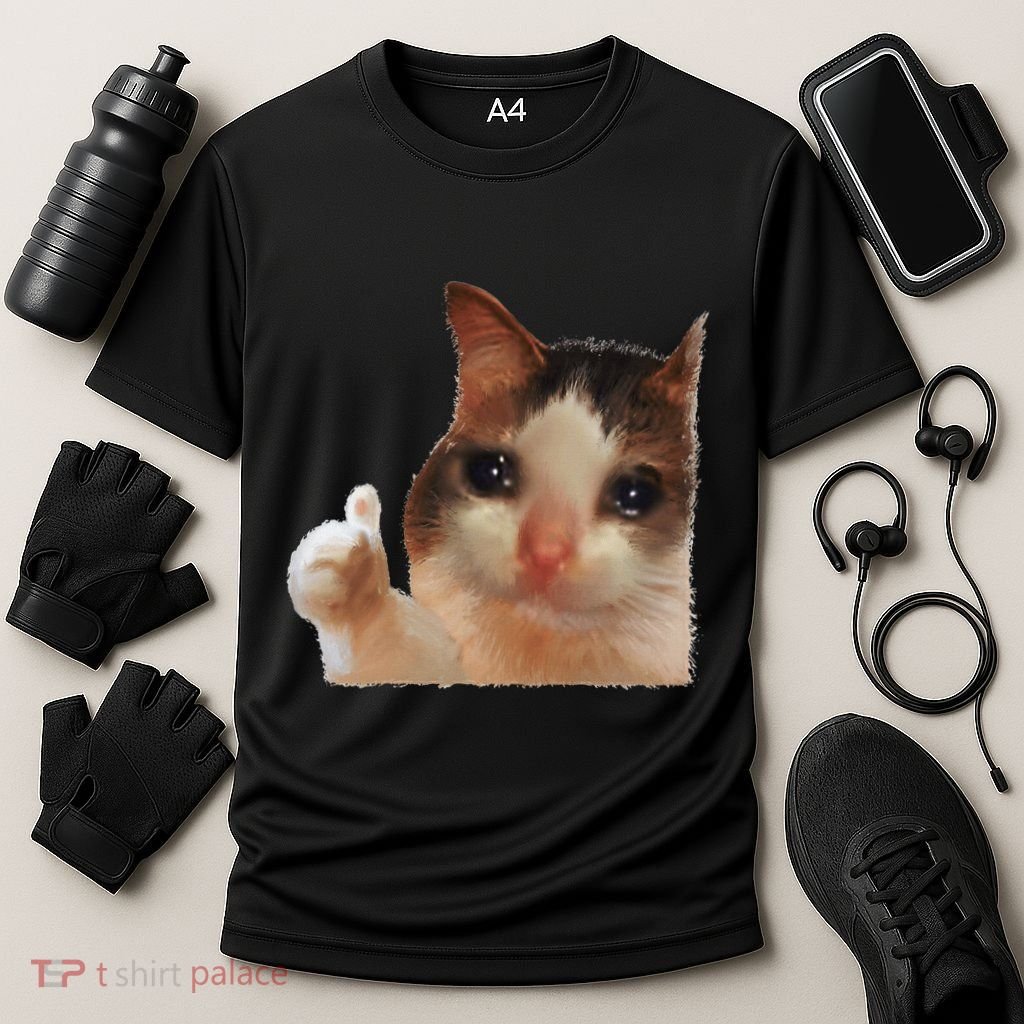 Thumbs Up Crying Cat Meme Cat Crying Thumps Up Memes Sad Cat Cooling ...