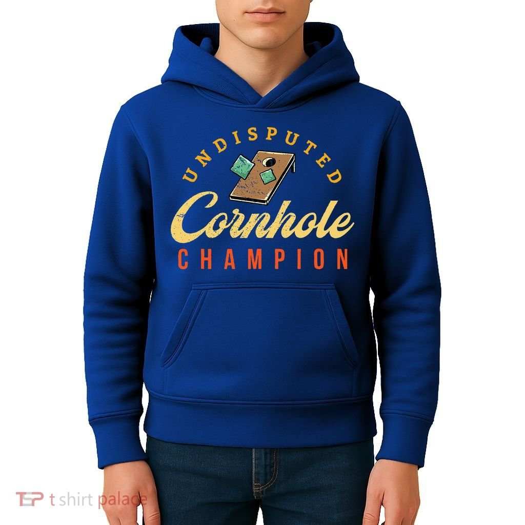 Tournament Win Cornhole Champion Corn Hole Champ Toss Game Kids Hoodie ...