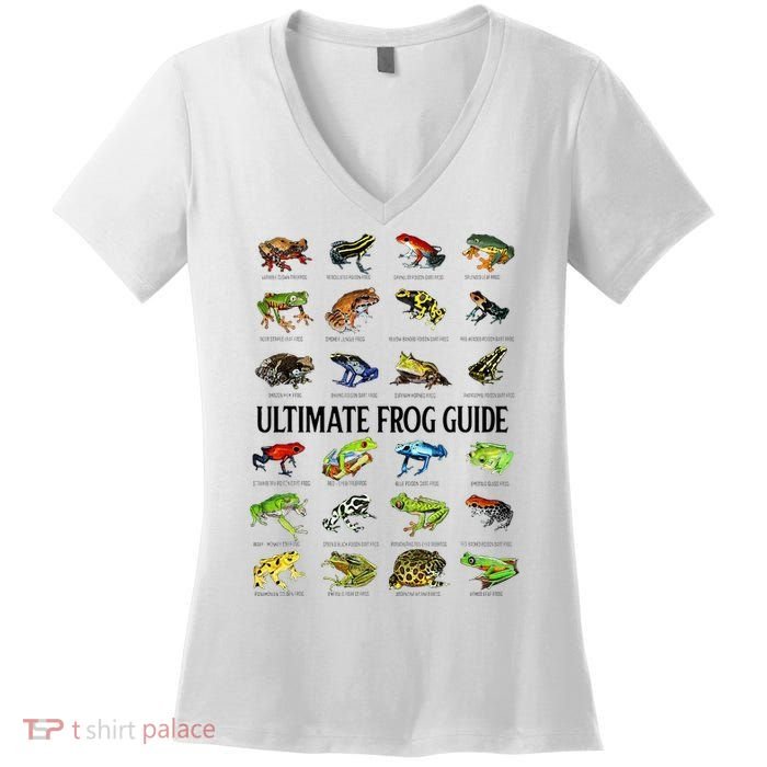 Ultimate Frog Guide Funny Frog Lovers Women's V-Neck T-Shirt | TShirtPalace