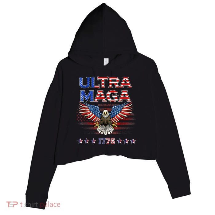 Ultra Mega Eagle 2022, Ultra Maga Tee AMERICAN, FLAG, EAGLE Crop Fleece ...