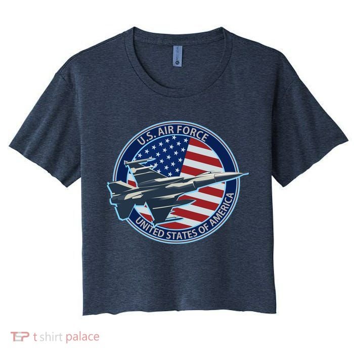 United States Air Force Logo Women's Crop Top Tee | TShirtPalace
