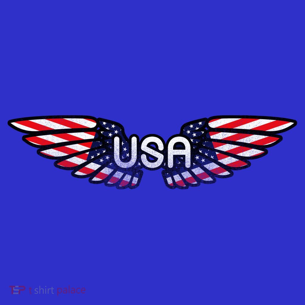 USA Wing Crest Logo Button | TShirtPalace