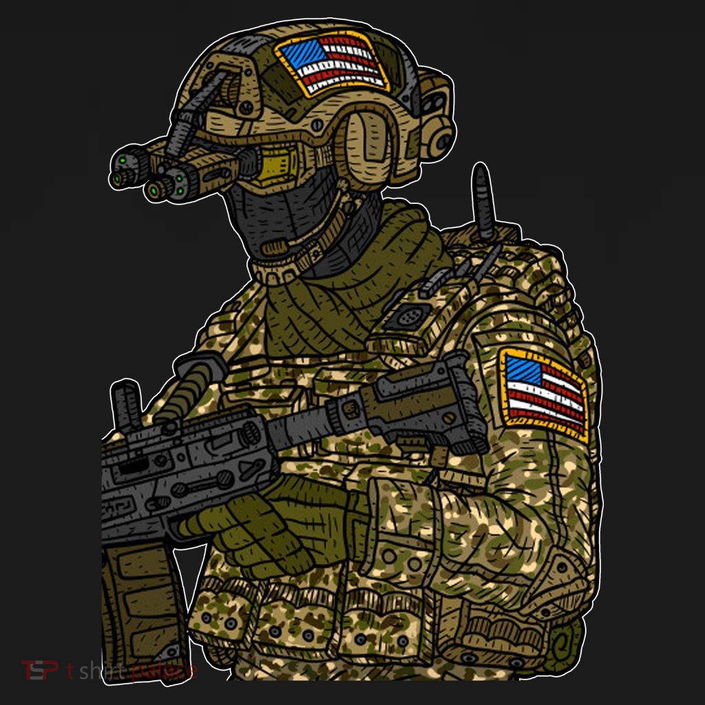 US Special Force Soldier Army Pom Pom 12in Knit Beanie | TShirtPalace