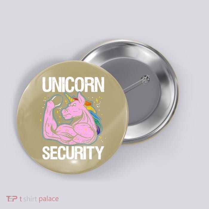 Unicorn Security Funny Costume Police Gift For Men Women Button ...