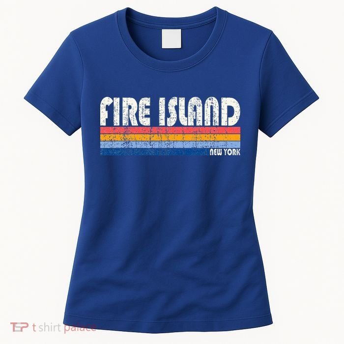 Vintage 70s Fire Island New York Women's T-Shirt | TShirtPalace