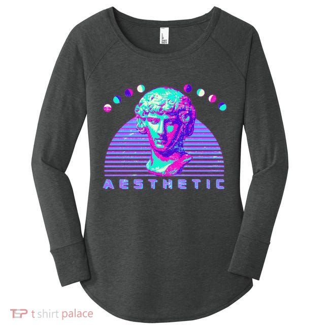 Vaporwave Aesthetic Women's Perfect Tri Tunic Long Sleeve Shirt ...