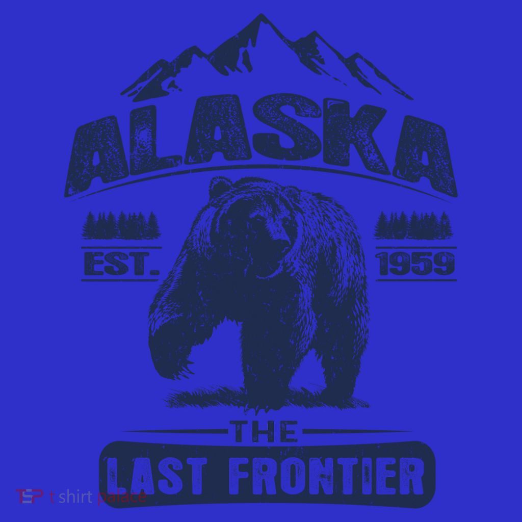 Vintage Alaska The Last Frontier Bear Alaska Gift Kids Long Sleeve ...