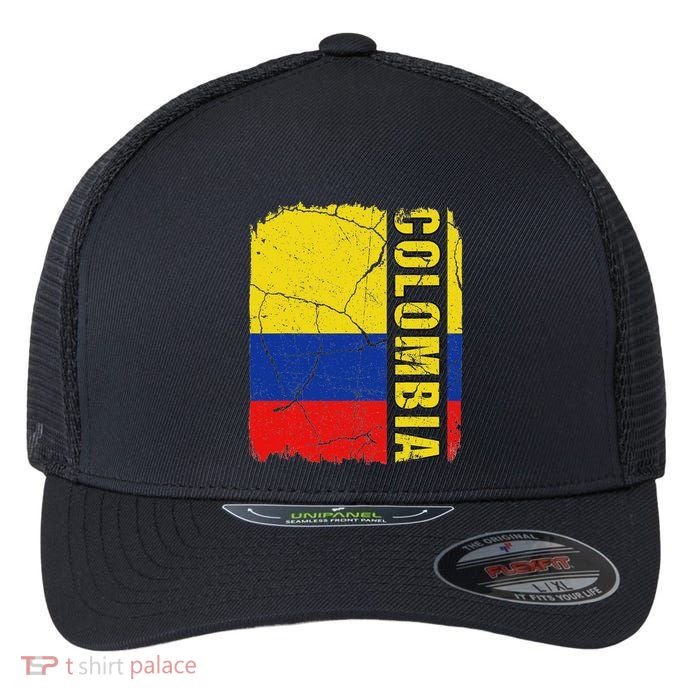 Vintage Colombian Flag Colombia Pride Roots Heritage Gift Flexfit ...