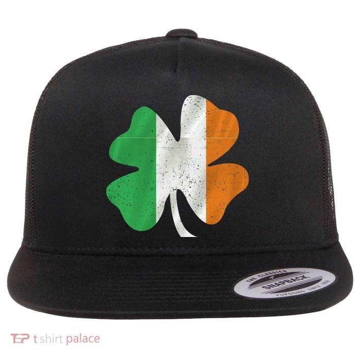 Vintage Irish Cover Ireland Flag Flat Bill Trucker Hat | TShirtPalace