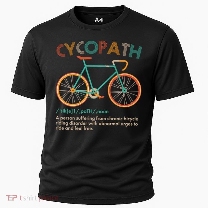 Vintage Style Colors Cycopath Definition Cooling Performance Crew T ...