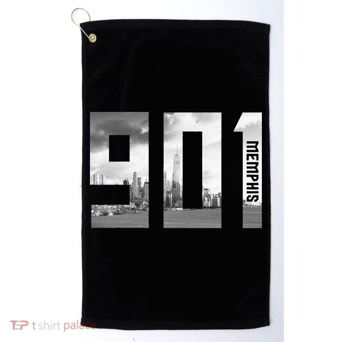 Vintage Memphis Tennessee 901 Area Code Skyline Golf Towel