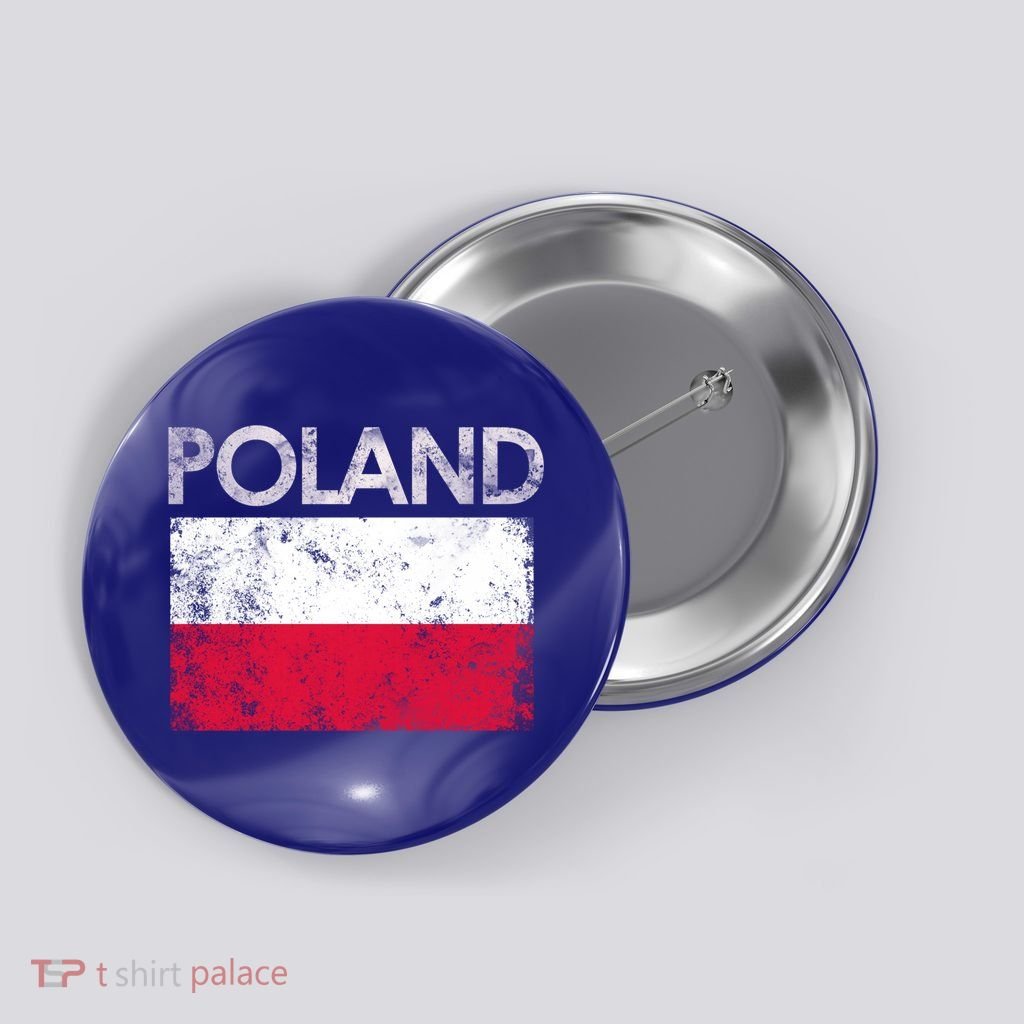 Vintage Poland Polish Flag Pride Gift Button | TShirtPalace