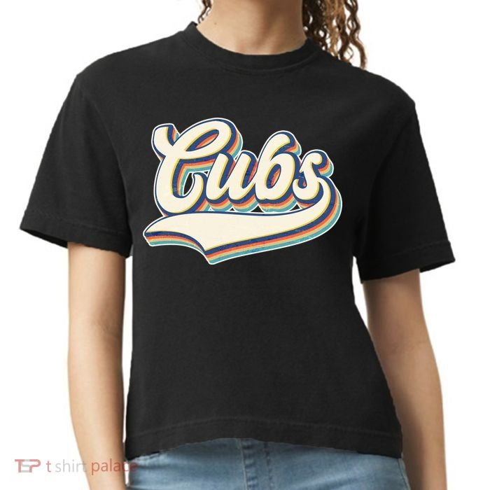 Vintage Retro Cubs Sports Logo Comfort Colors Boxy T-Shirt | TShirtPalace
