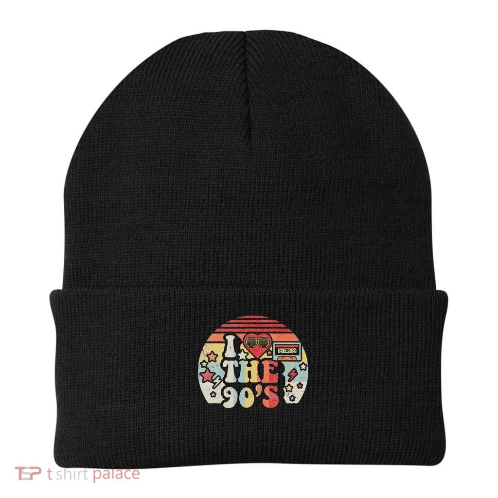 Vintage Retro Nineties 1990s 90s I Love The 90's Gift Knit Cap Winter ...